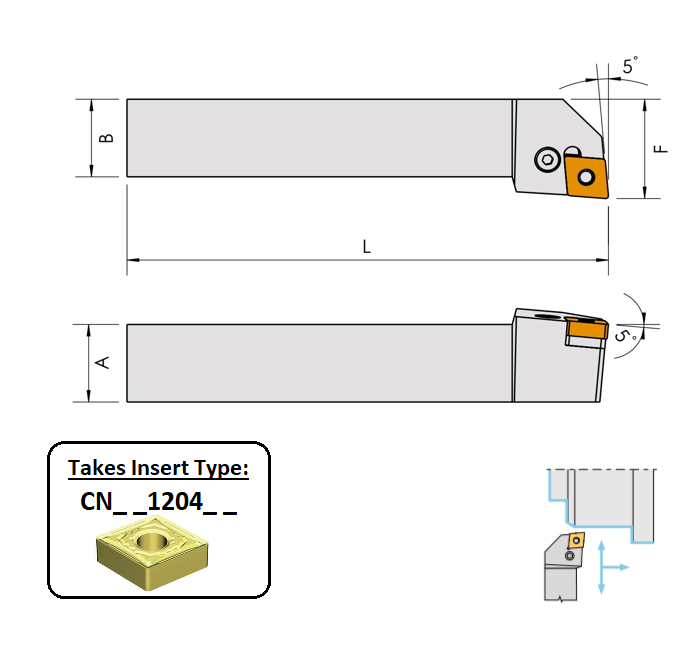 PCLNL 2525 M12 (95Deg) Lever Lock Clamp Toolholder - engineeringsupplies.co.uk